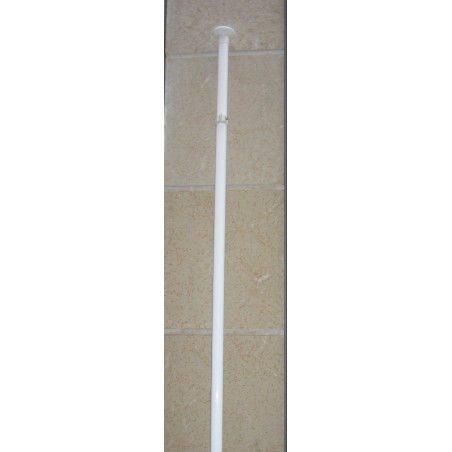 Mástil aluminio blanco 1-2 metros con ganchos